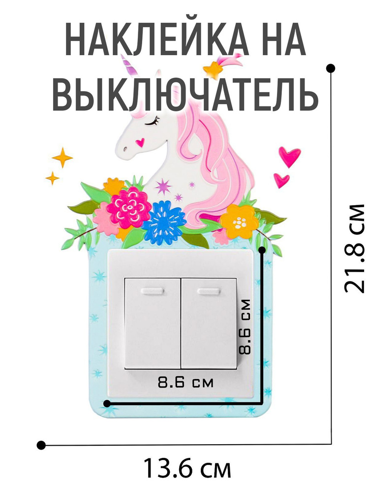 Декоративная рамка для выключателя, розетки "Единорог" купить по ...