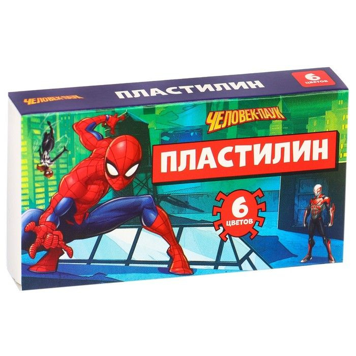 Disney Пластилин 6 цветов 60 грамм "Человек паук", 4 набора - купить с ...