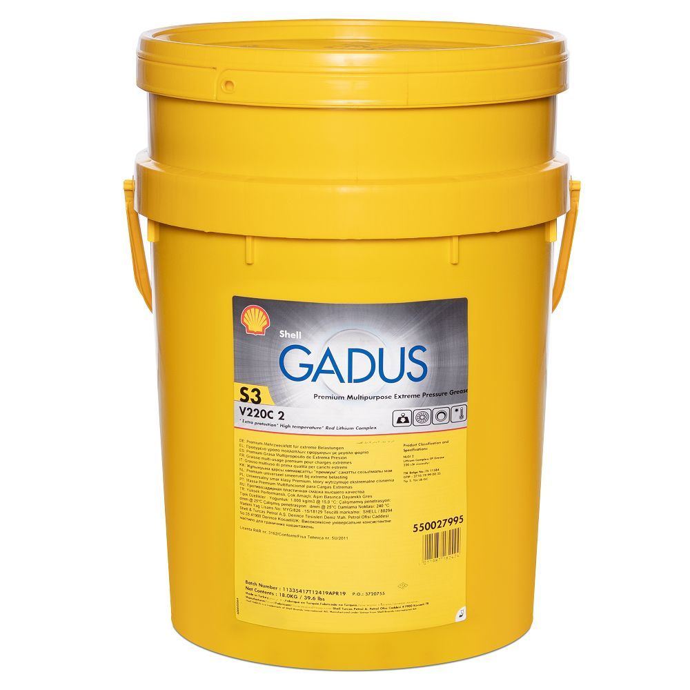 Пластичная смазка Shell Gadus S3 V220 C 2. Ведро 18 кг. Многоцелевая ...
