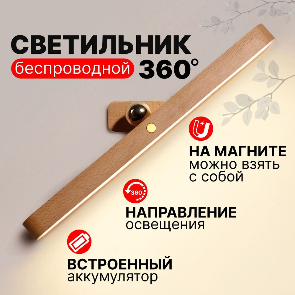 Светильник настенный светодиодный беспроводной купить на OZON по низкой ...