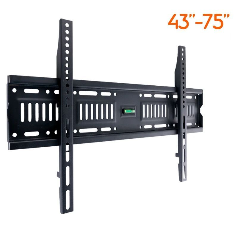 Кронштейн для телевизора настенный 43"-75" наклонный, чёрный крепление ...