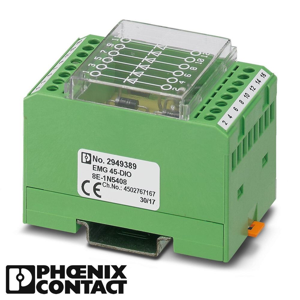Модуль диодный EMG 45-DIO 8E-1N5408 Phoenix Contact 2949389 - купить с доставкой по выгодным ...