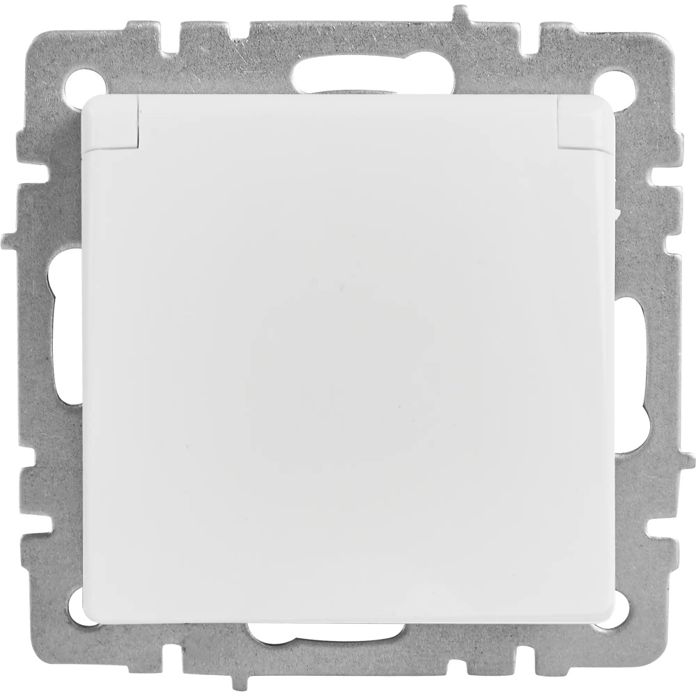 Розетка встраиваемая влагозащищенная IEK Brite РСбш10-3-44-БрБ с заземлением с крышкой и ...