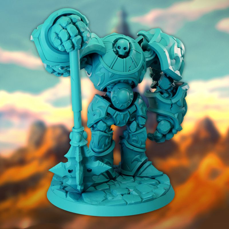 Кованый Варвар Констракт Голем 40мм, Warforged (класс: Воин, Паладин ...