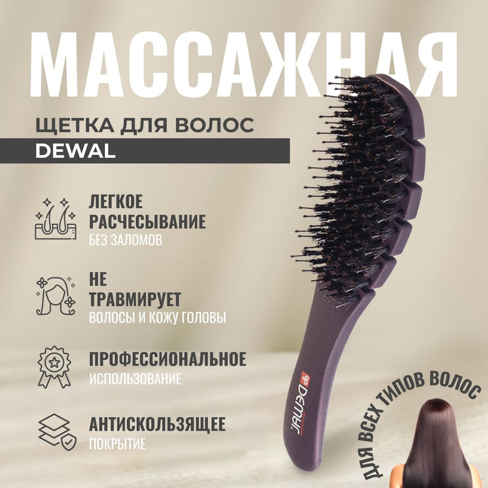 DEWAL Расческа туннельная NEW FLEXI продувная малая/ щетка купить на OZON по низкой цене ...