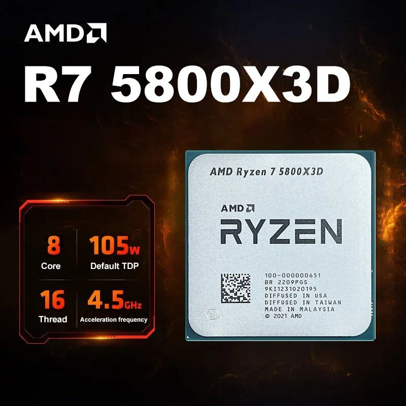 Процессор AMD Ryzen 7 5800X Ryzen 7, OEM (без кулера), 8 яд., 3.4 ГГц ...