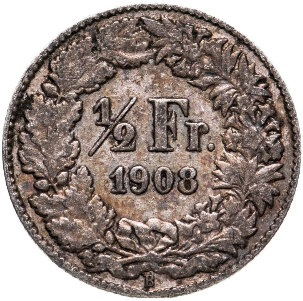 Швейцария 1/2 франка franc 1908, Серебро 835, в сохранности VF - купить в интернет-магазине OZON ...
