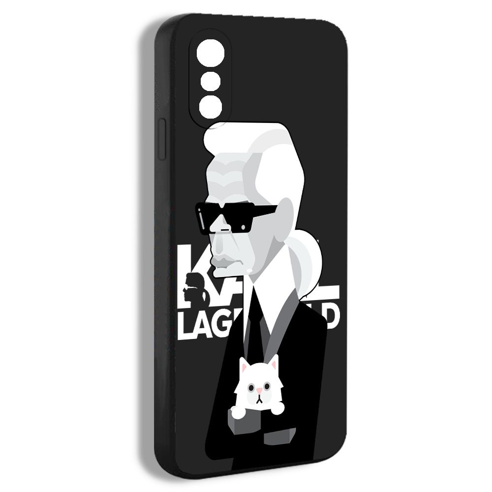 чехол на айфон iPhone Xs Max Карл Лагерфельд мультфильм логотип Karl ...