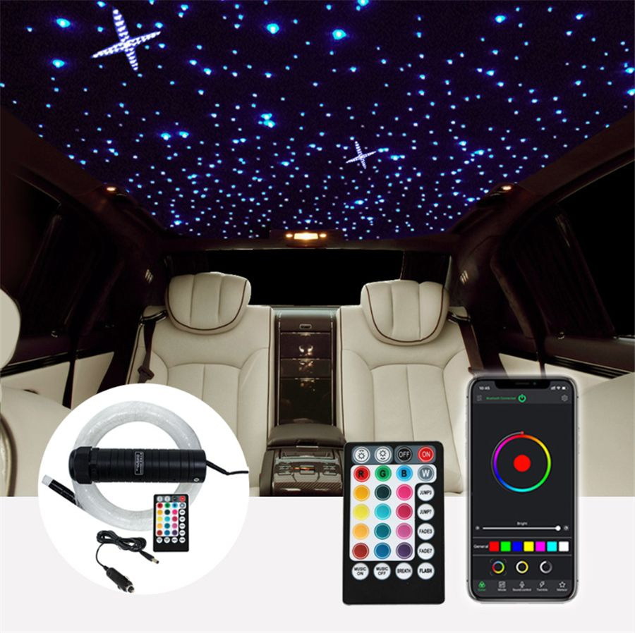 12V RGB LED Car Roof Headliner Star Light Kit Волоконно-Оптическая ...
