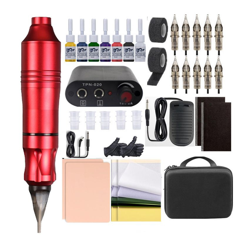 Полный татуажа Набор Тату набор машинкой Tattoo KIT пигментные чернила ...