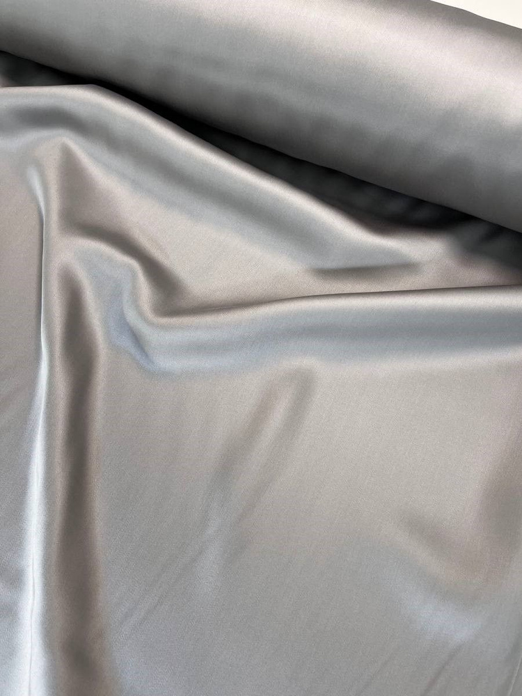 Ткань Тенсель. 100% лиоцелл (эвкалиптовое волокно). Цвет Серебро ...