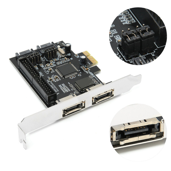 SATA IDE PCI-E адаптер карта PCIe в 2*SATA 2*ESATA IDE конвертер купить ...