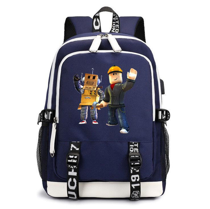 Рюкзак Роблокс (Roblox) синий с USB-портом №4 - купить с доставкой по ...