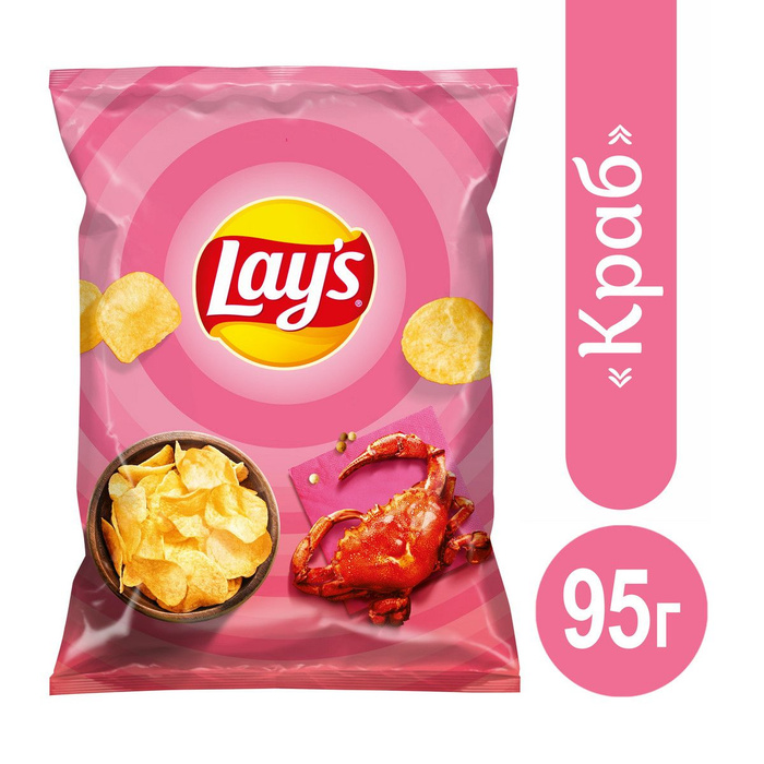 Картофельные чипсы Lay's со вкусом Краба 95г - купить с доставкой по выгодным ценам в интернет ...