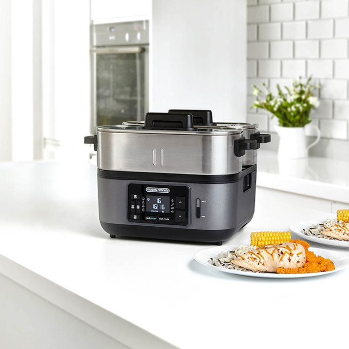 Пароварка электрическая Morphy Richards Intellisteam 470006 мультиварка ...