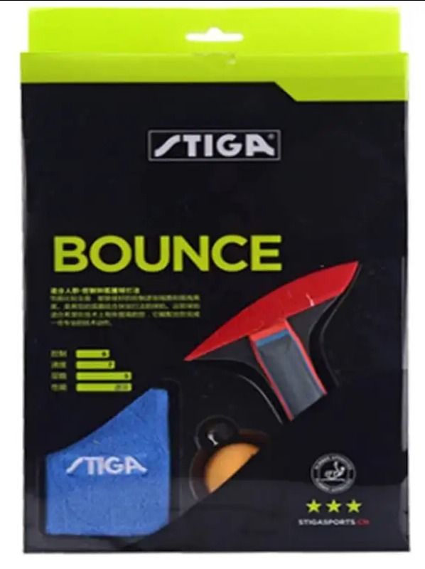 Ракетка Stiga bounce 3 звезды профессиональная для настольного тенниса ...