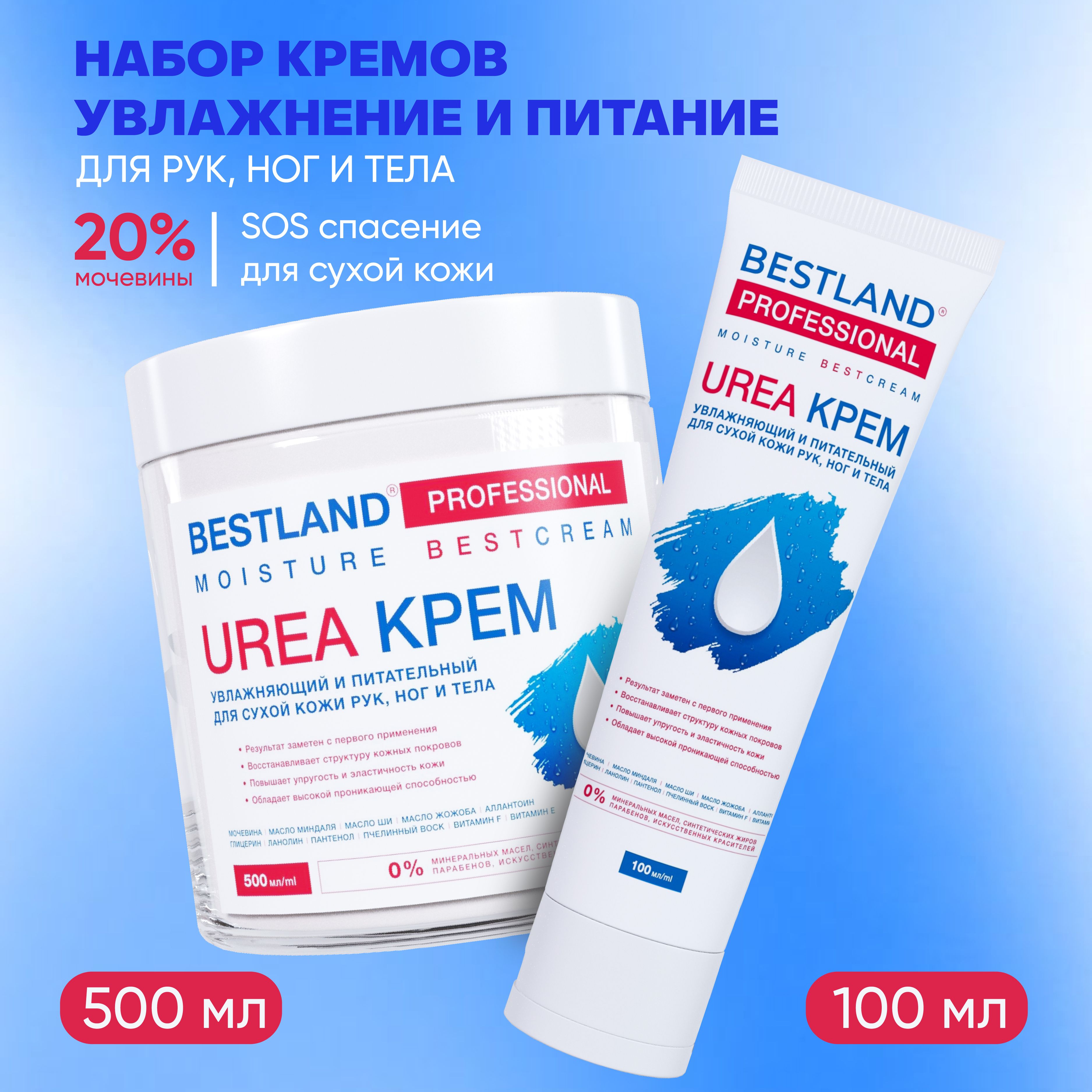 BESTLAND Набор крема для ног, рук и тела с мочевиной увлажняющий купить ...
