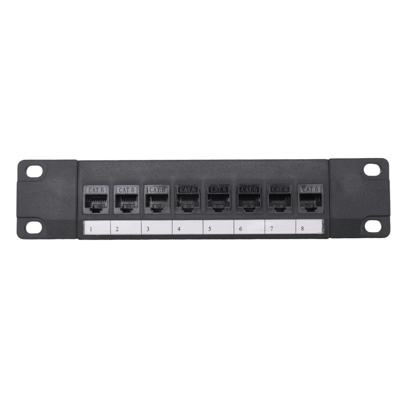 8портовая прямая коммутационная панель CAT6 RJ45 сетевой кабельадаптер ...