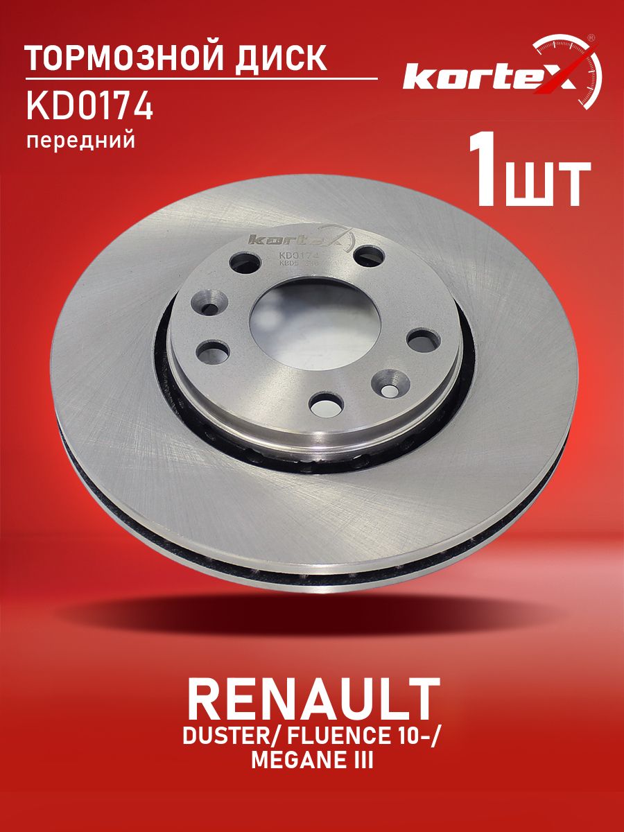 Тормозной диск передний Renault Рено Duster Дастер Fluence Kaptur ...