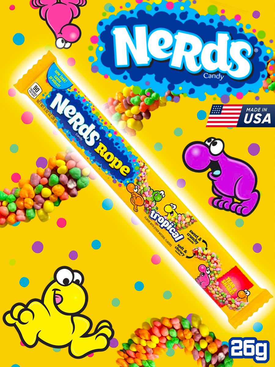 Конфеты Драже Нердс Nerds Rope купить на OZON по низкой цене (3373051831)