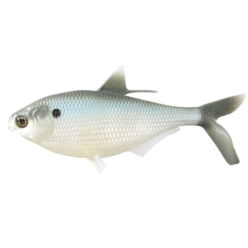 Мягкая приманка виброхвост 13FISHING B.A.M.F. Shad 8"/ Silver Shad (1шт ...