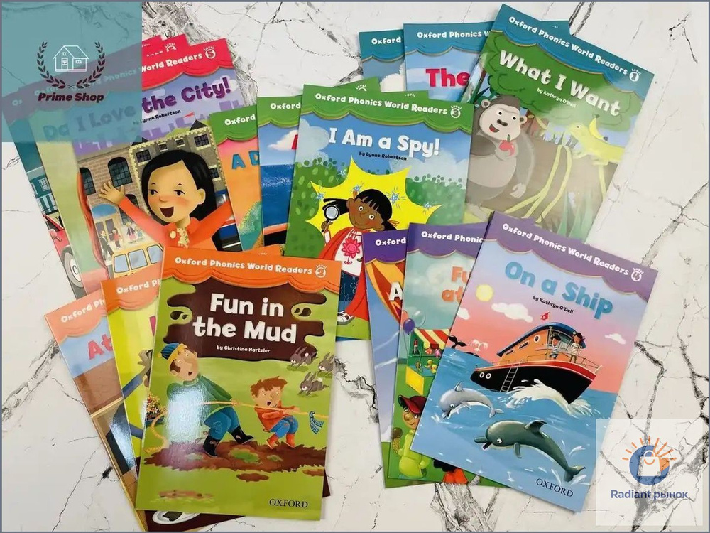 Oxford Phonics World Readers level 1-5 , 15 книг на английском языке ...