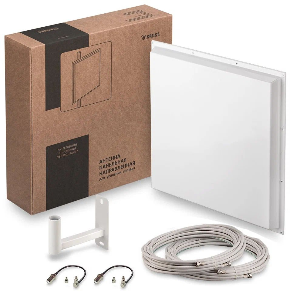 4G Антенна KROKS КАА-20 Mimo PRO + Провода + Пигтейлы ( переходники ...