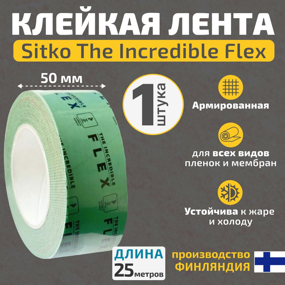 Клейкая армированная лента Tectis Sitko TIF (The Incredible Flex) для ...