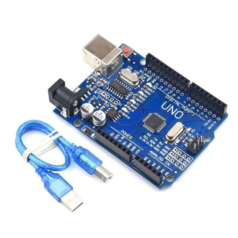 Контроллер Arduino Uno R3 на Atmega328p Usb кабель купить с