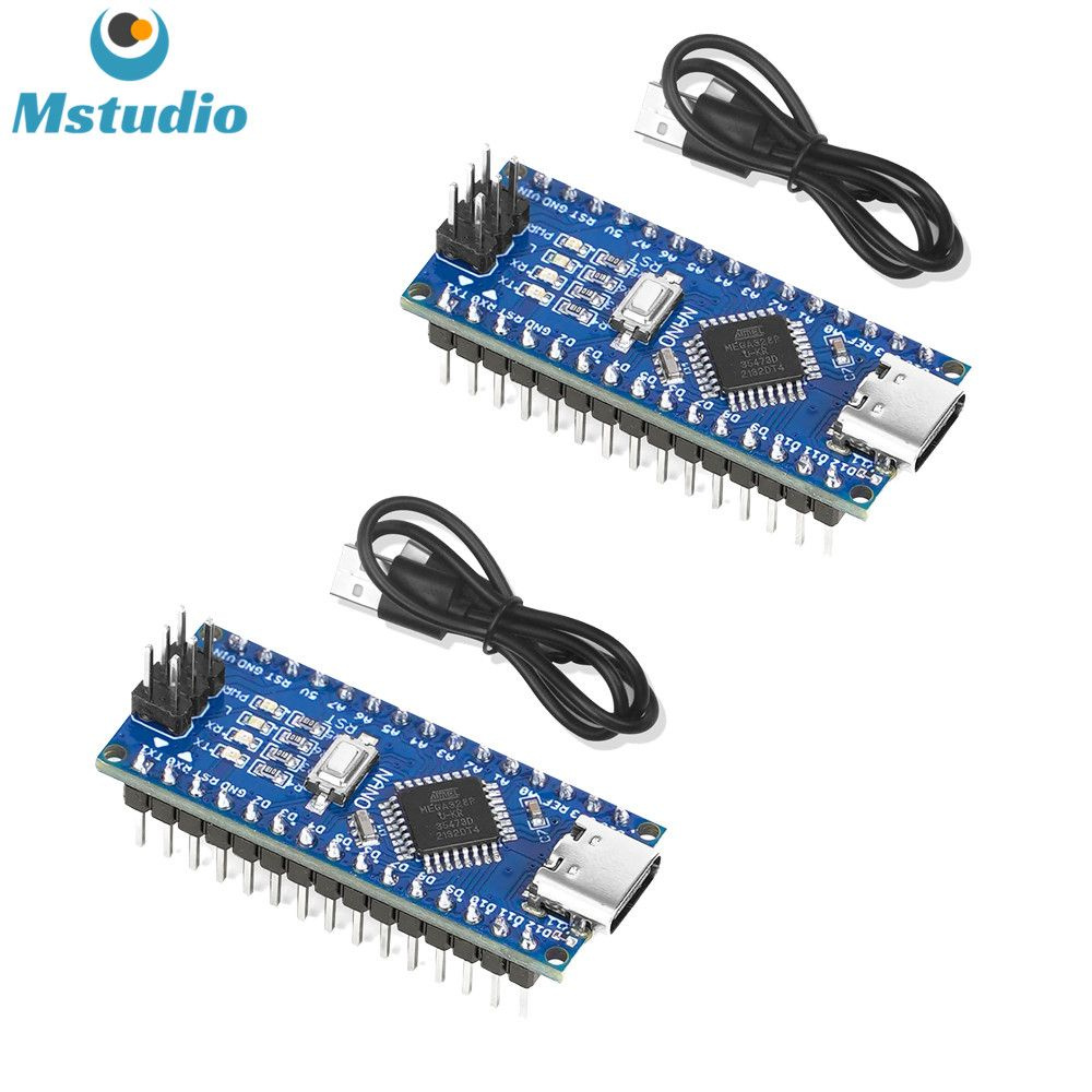 2 шт Arduino Nano V30 Программируемый контроллер Usb Type C на базе микроконтроллера Atmega328p