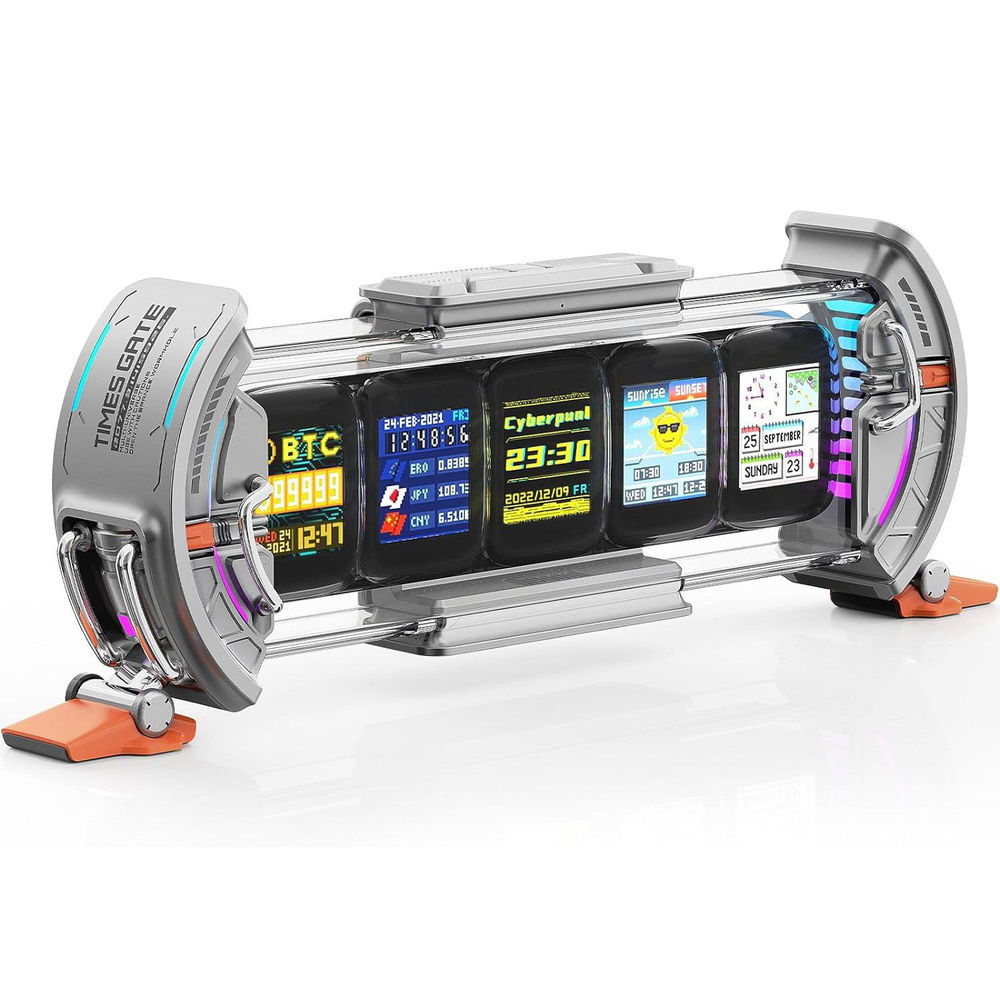 Настольные часы Электронные серый металликАлюминий Стекло купить C доставкой на Ozon по низкой