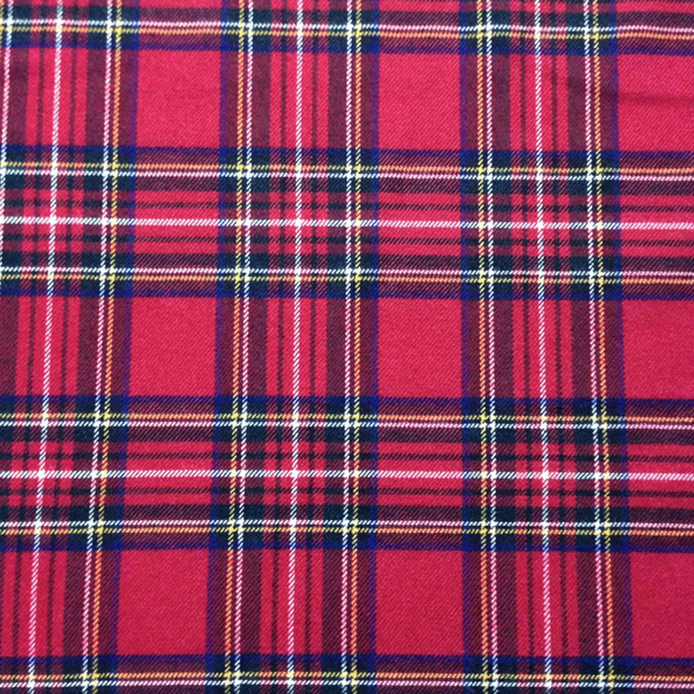 Ткань костюмная "Шотландка, красная (костюмная ткань)". Отрез - 5 м ...