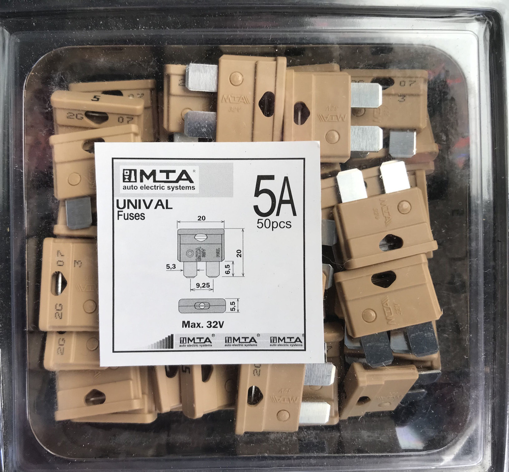 Предохранители автомобильные MTA 5A Unival Fuses - купить по низкой ...