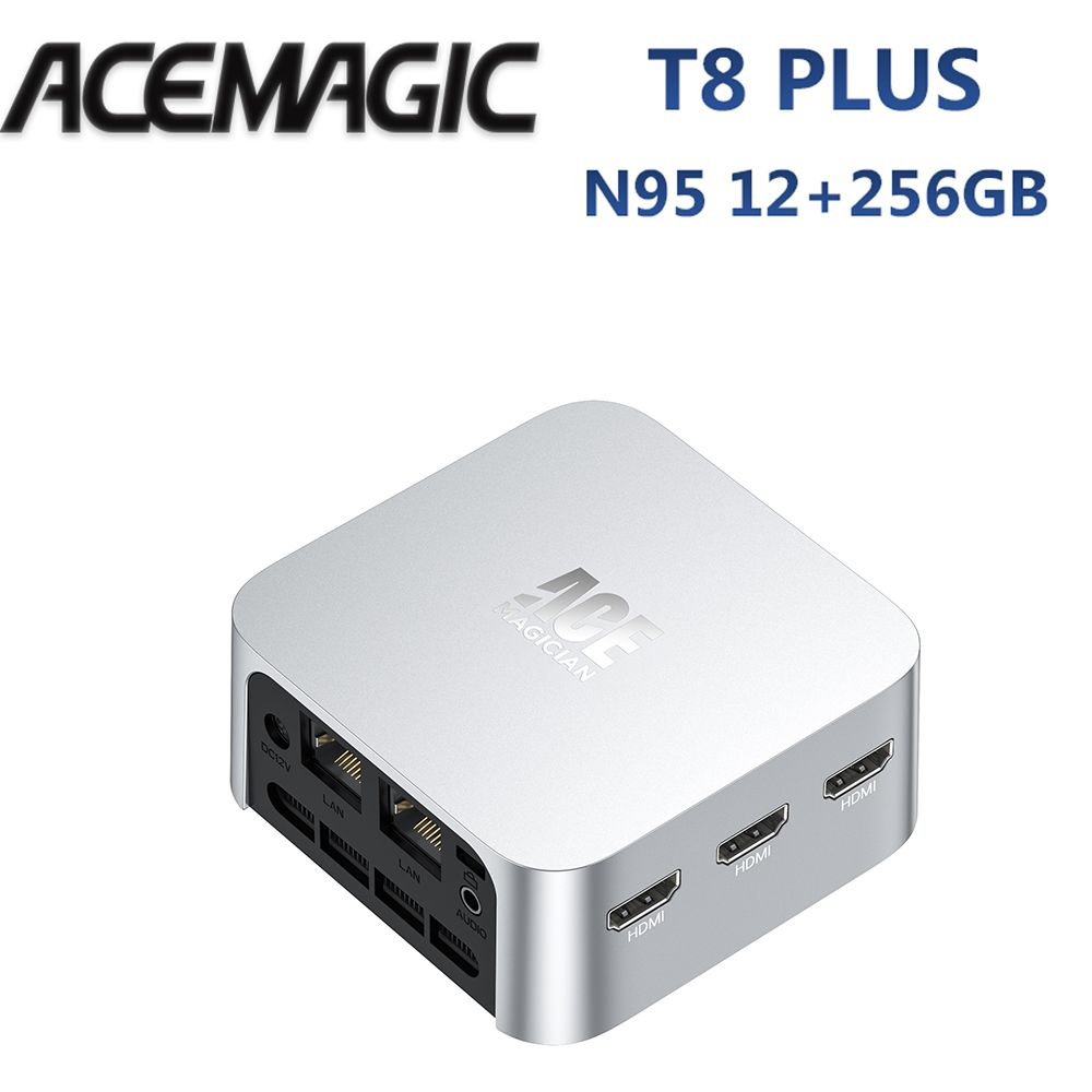 ACEMAGIC Мини-ПК T8 PLUS (Intel N95, RAM 12 ГБ, SSD 256 ГБ, Intel UHD ...