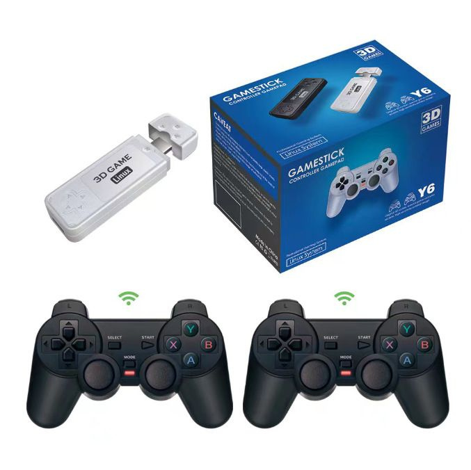 3D game stick y6 linux 128G черное,GD10 TV Game Stick Двойная ручка ...