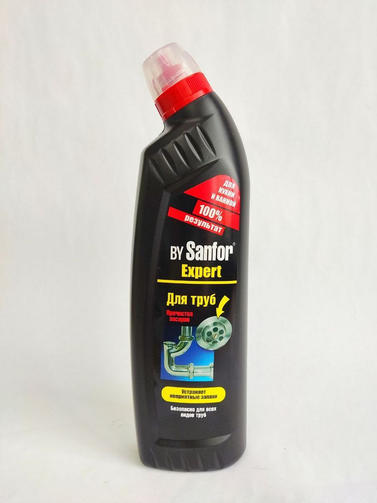 Жидкое чистящее средство гель очиститель антизасор для труб SANFOR "Устранение сложных засоров ...
