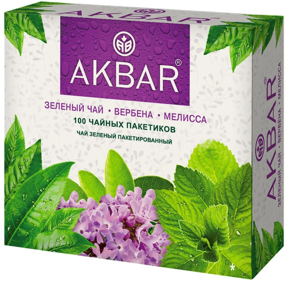 Чай зеленый Akbar Вербена-Мелисса 100*2г х 2 шт - купить с доставкой по ...