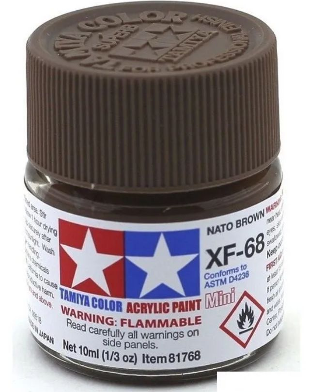 Tamiya 81768 Акриловая краска XF-68 NATO Brown ( Коричневая НАТО ) 10 ...
