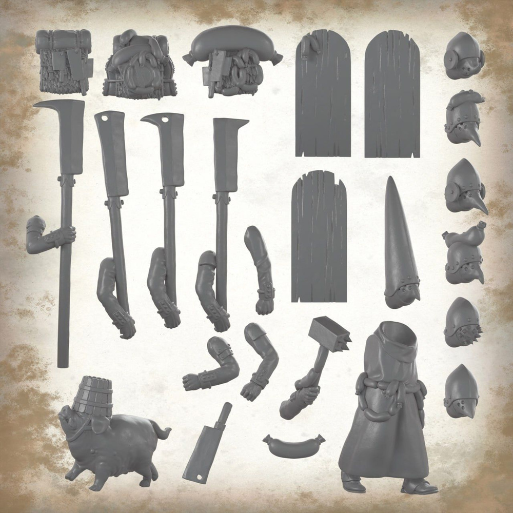 Миниатюра Warhammer Turnip 28 Butcher Brigade Upgrade - купить с ...