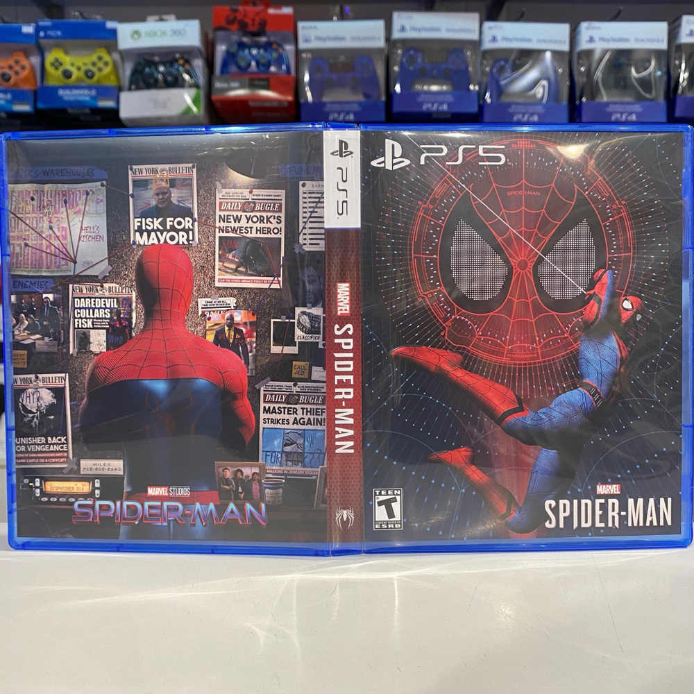 Игра "Spider Man / Человек паук" PS5 - Кастомная обложка для диска ...