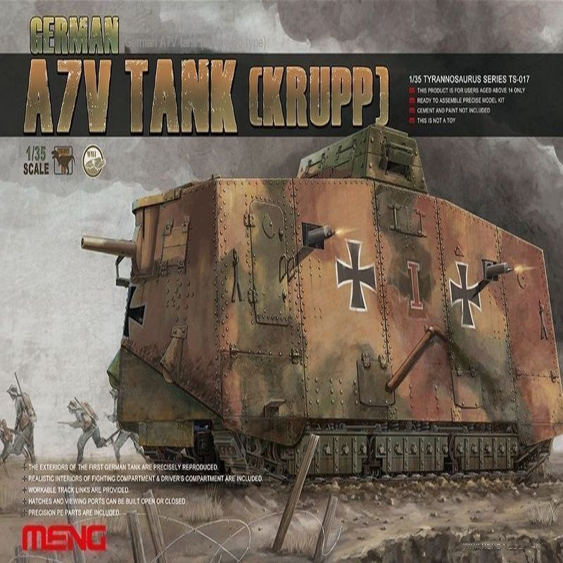 Meng 1/35 ts-017 немецкий танк a7v krupp rare танки купить на OZON по ...