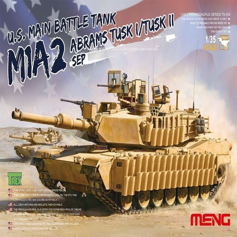 Meng 1/35 ts-026 u.s.основной боевой танк m1a2 sep abrams tusk i/tusk ii танки купить на OZON по ...
