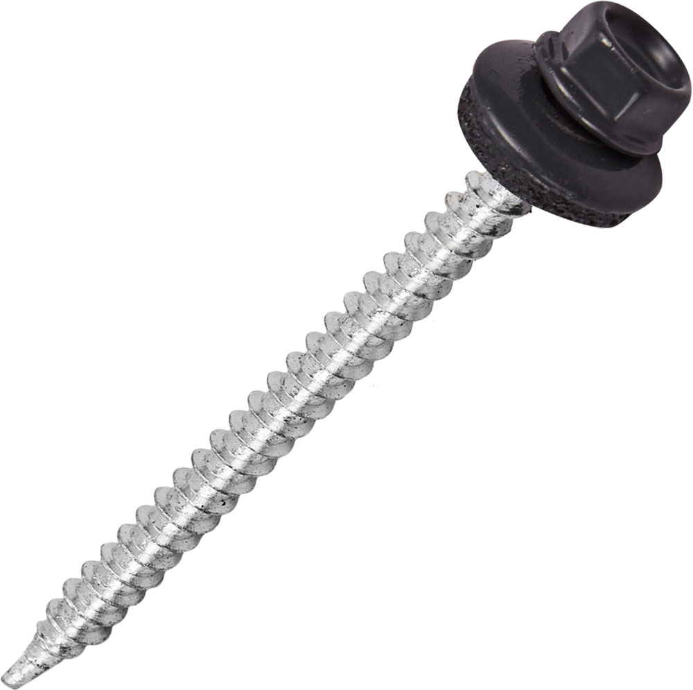 Саморезы кровельные с буром Standers оцинкованные 4.8x64 мм 6 шт. RAL 7024 купить на OZON по ...