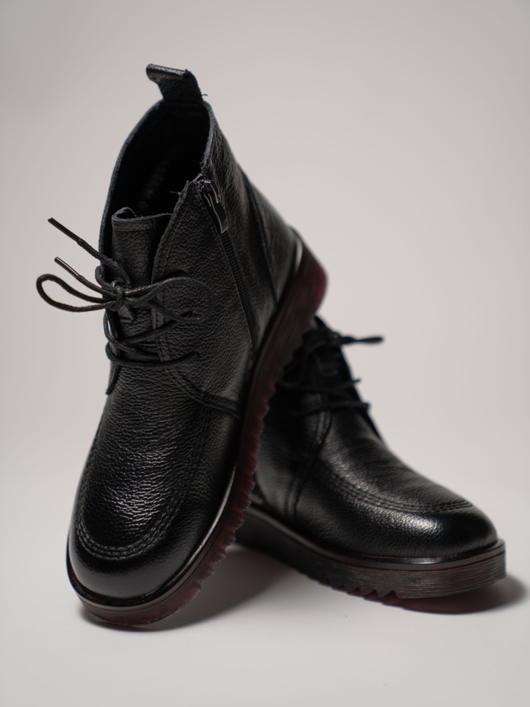 Ботинки Женский Covani черный, размер 39 Зима 8 Молния, Шнурки Платформа купить c доставкой на ...