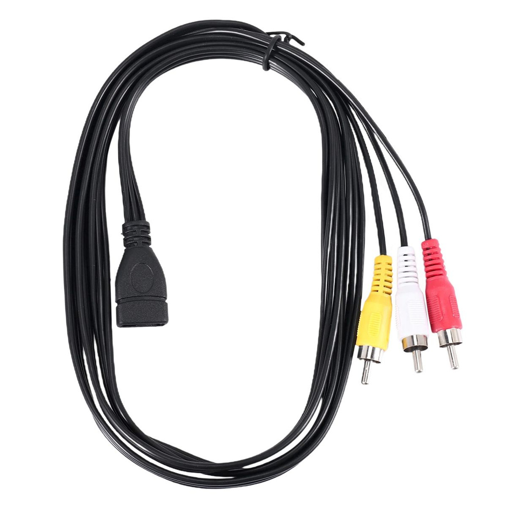 1,5 м Usb женский к 3 Phono Av Cable Lead Pc Tv Aux Audio Video Adapter ...
