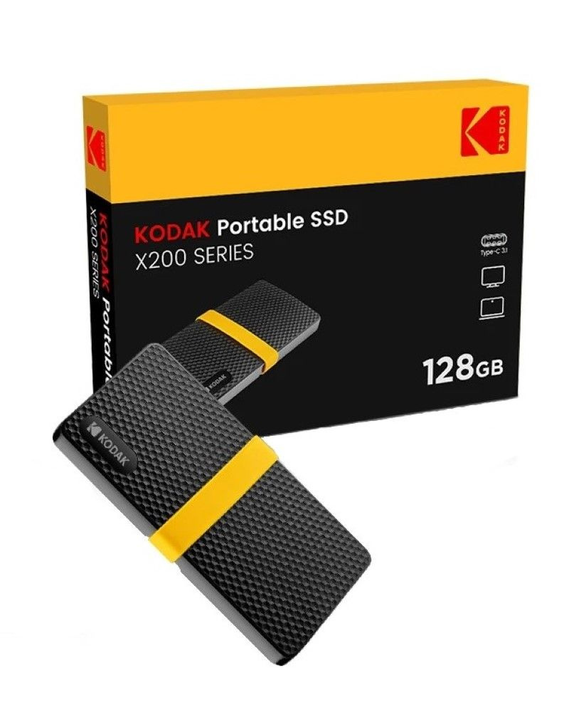 Внешний портативный SSD накопитель KODAK X200 128 ГБ USB 3.1 купить на ...