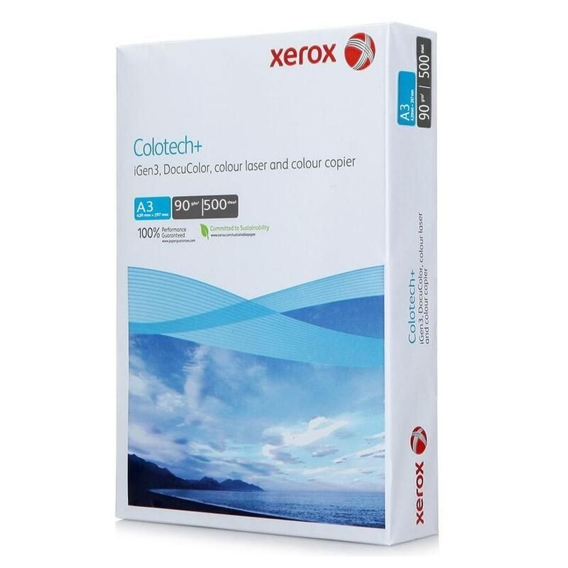 Бумага а3 для принтера XEROX Colotech Plus Blue, 90г, A3, 500 листов ...