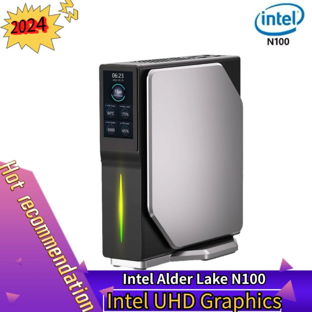 FIREBAT Мини-ПК FIREBAT S1 Мини-ПК,Windows 11, ЖК-дисплей/RGB-подсветка ...