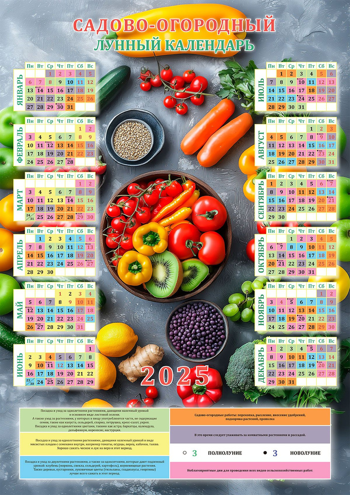 Лунный календарь на апрель 2025 садовода