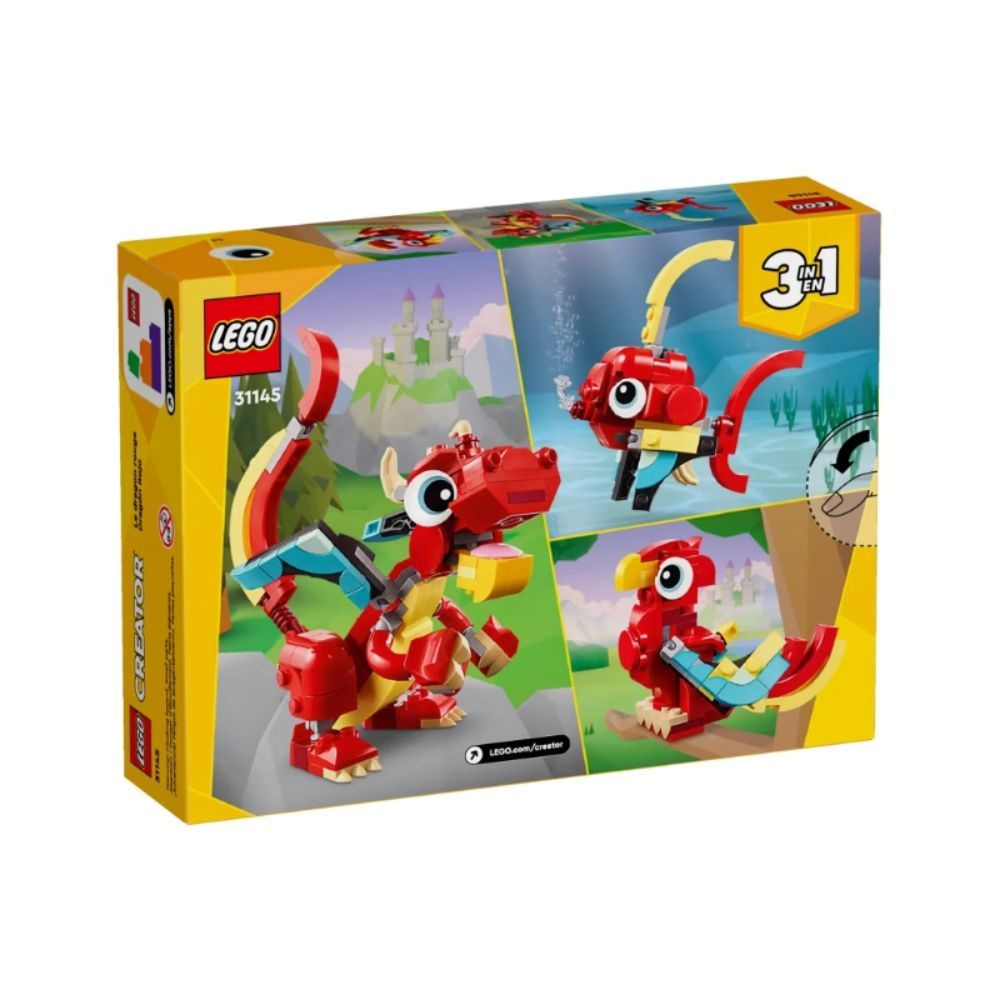 Конструктор Lego 31145 Creator Series 3 в 1, маленький красный летающий ...